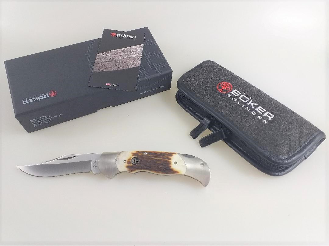 Boker Optima Stag Horn Folding Knife